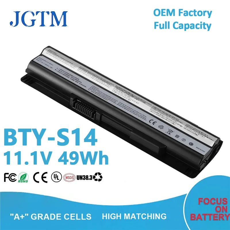 BTY-S14 11.1V 49Wh Laptop Battery Replacement for MSI GP60 GE60 CX61 ...