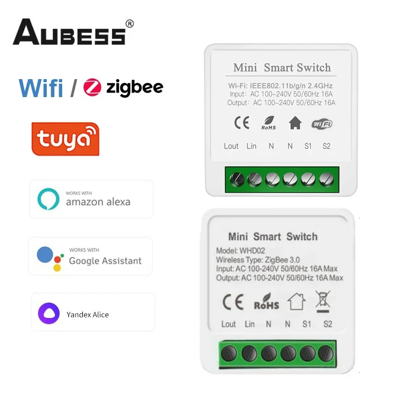 AUBESS-16A-Tuya-Wifi-Zigbee-Mini-Smart-Switch-2-Way-Control-Smart-Life ...