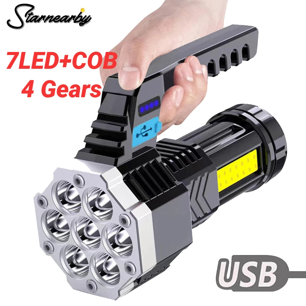 7LED-COB-Portable-Flashlight-Cob-Side-Light-Lightweight-Outdoor ...