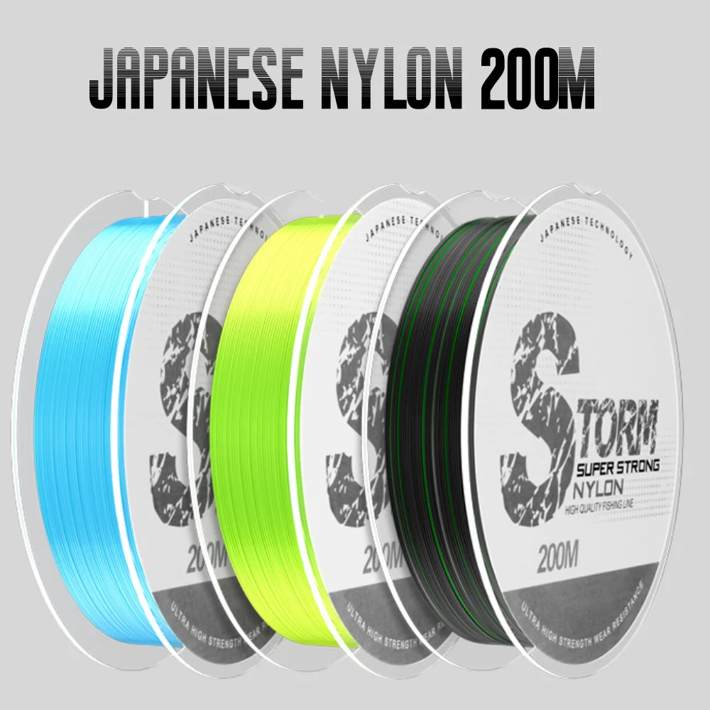 2023 New 200M Nylon Fishing Line Super Strong Japan Material ...