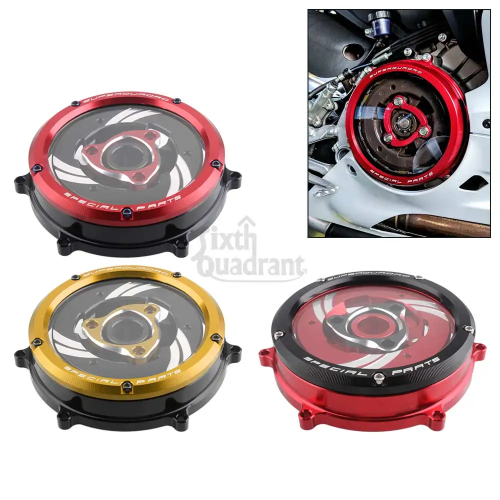 Aluminum Clear Clutch Cover for DUCATI V4 Protective Kit Fits for ...