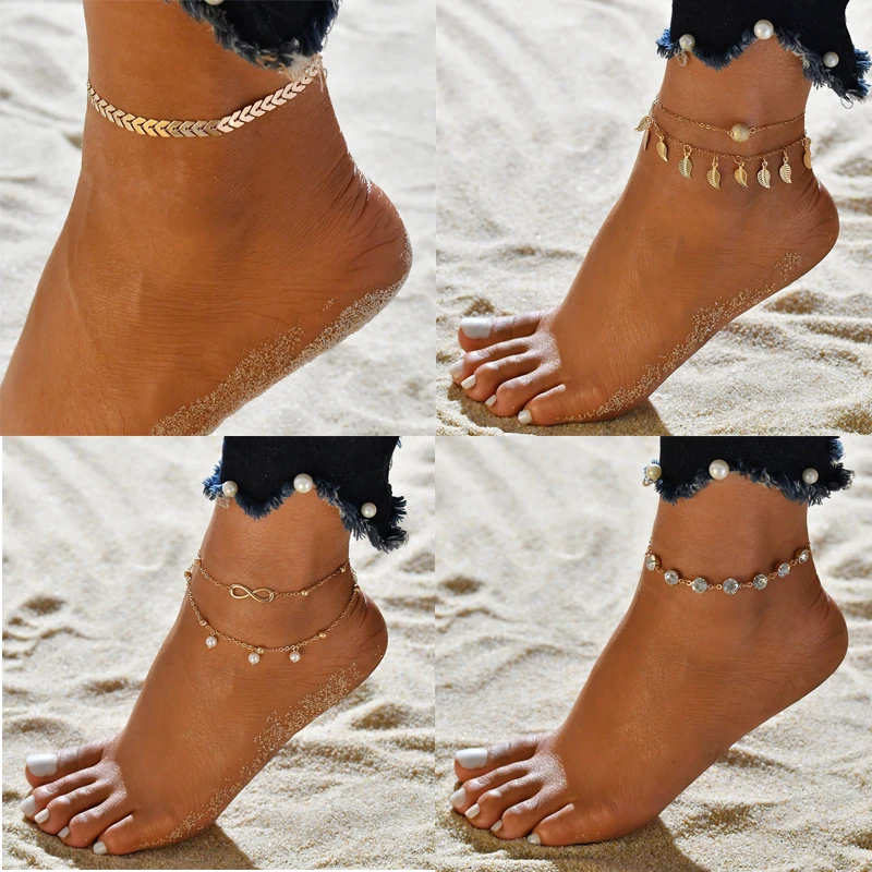 2020-New-Bohemian-Beads-Ankle-Bracelet-for-Women-Leg-Chain-Round-Tassel ...