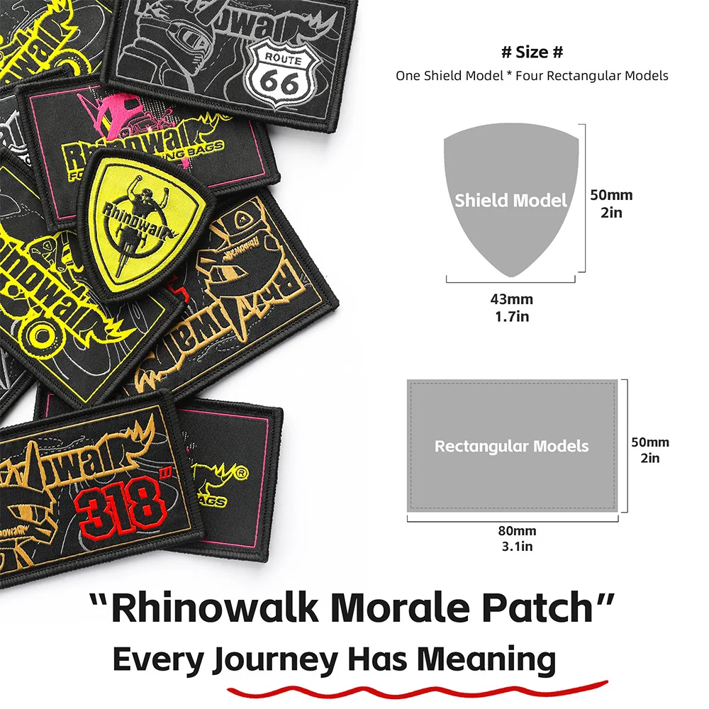 Rhinowalk Morale Patch Hook&Loop Patches Motorcycle Bike Bag DIY ...