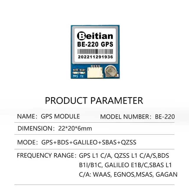 Beitian-M8030 M9140 M10050 Dron UAV Pixhawk PX4 PIX32 TTL GNSS, módulo de antena receptora GPS ...