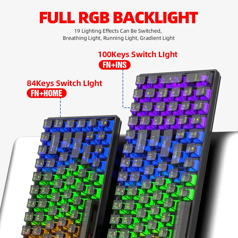 RGB-Gaming-Keyboard-Full-Transparent-Hot-Swap-Compact-Mechanical ...
