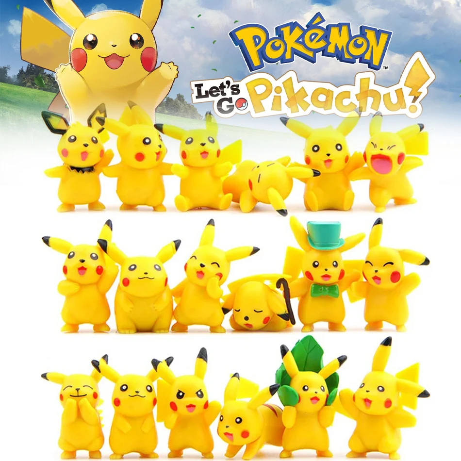 18pcs-Set-Pokemon-Pikachu-Action-Figure-Toys-Mini-Cute-Cartoon-Anime ...