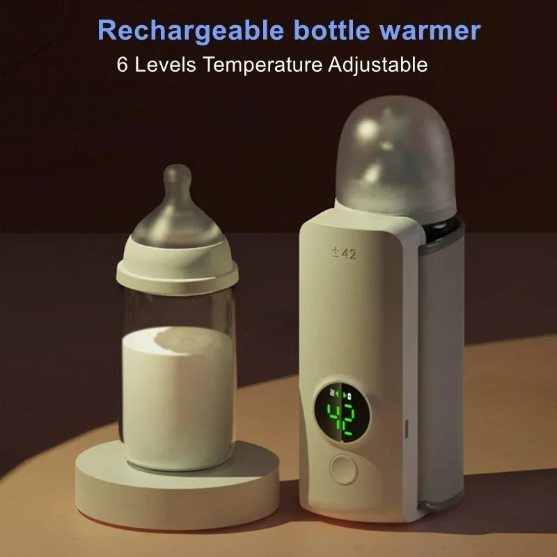 Rechargeable-Baby-Bottle-Warmer-6Levels-Temperature-Adjustment-with ...