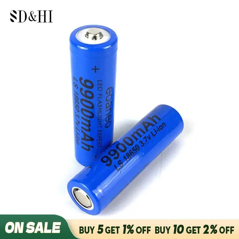 1pc 3.7V 18650 9900mAh Capacity Li-ion Rechargeable Battery 18650 ...