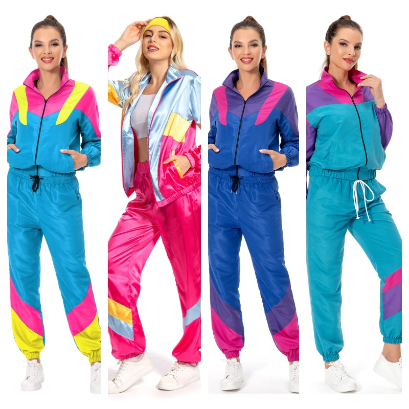 Retro-Women-80s-90s-Hippie-Disco-Cosplay-Costumes-Hip-Hop-Sportwear ...