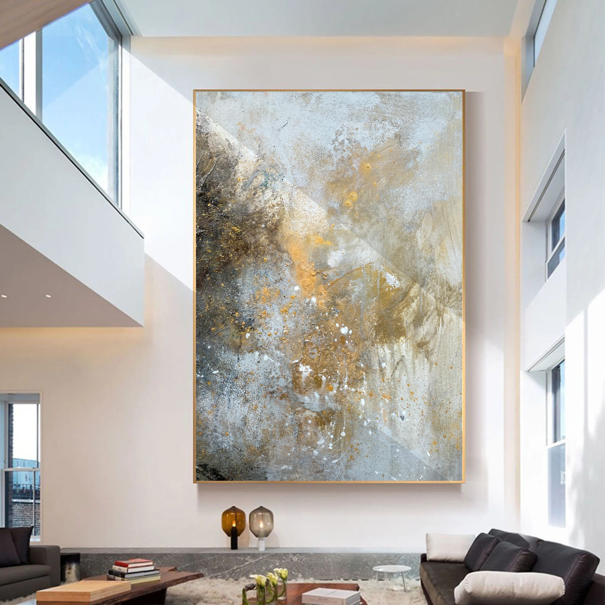 superior-Original-HandPainted-on-Canvas-modern-Abstract-vertical ...