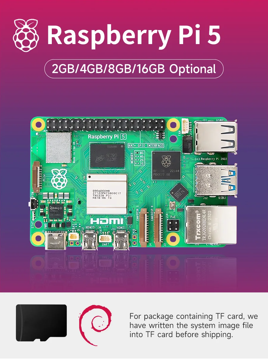 YAHBOOM Raspberry Pi 5 макетная плата 4/8 ГБ ОЗУ | AliExpress