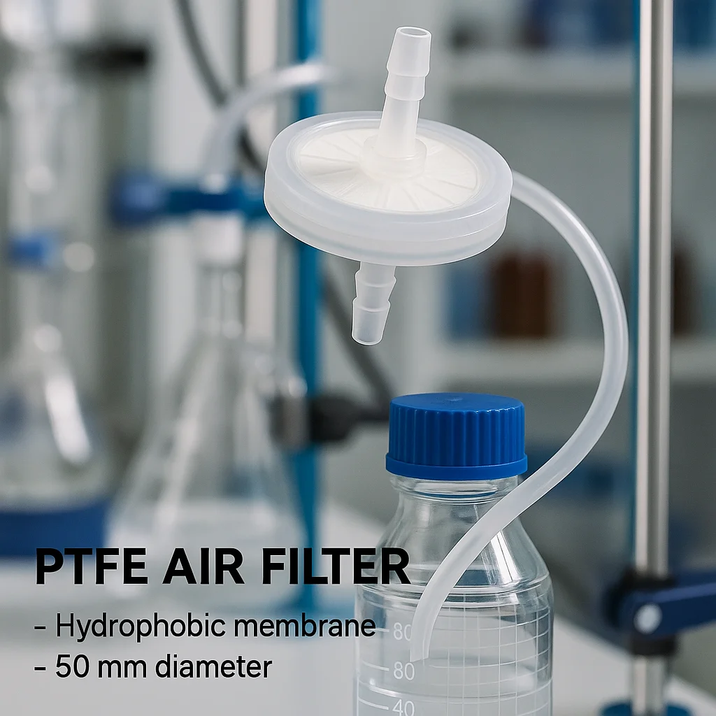 Air Liquid Filter Sterile Air Filtration Device 50mm Hydrophobic PTFE ...