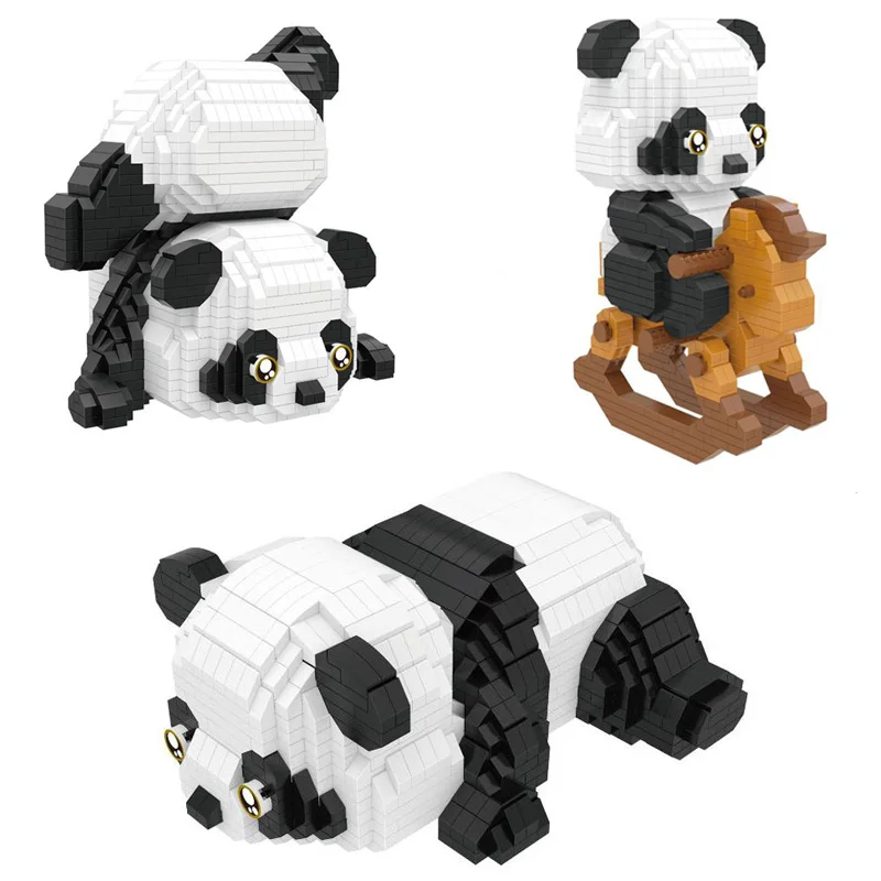 Panda Building Blocks Toys | Mini Building Block Panda | Building ...