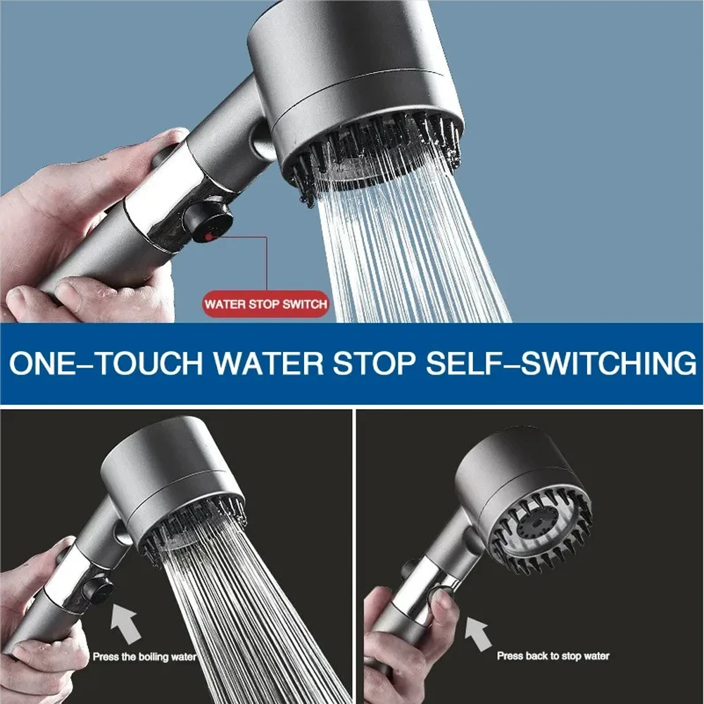 3-Modes-of-High-pressure-Shower-Head-Booster-Nozzle-Powerful-Water ...