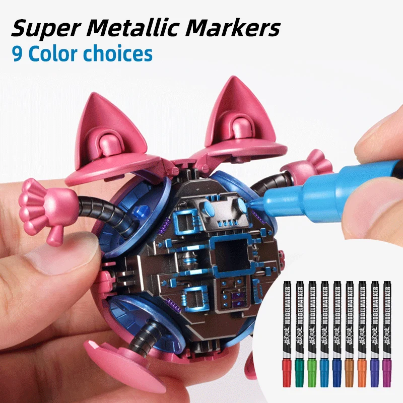 Model-Quick-Paint-Pens-Metal-Plating-Effect-Marker-Metallic-color-9 ...