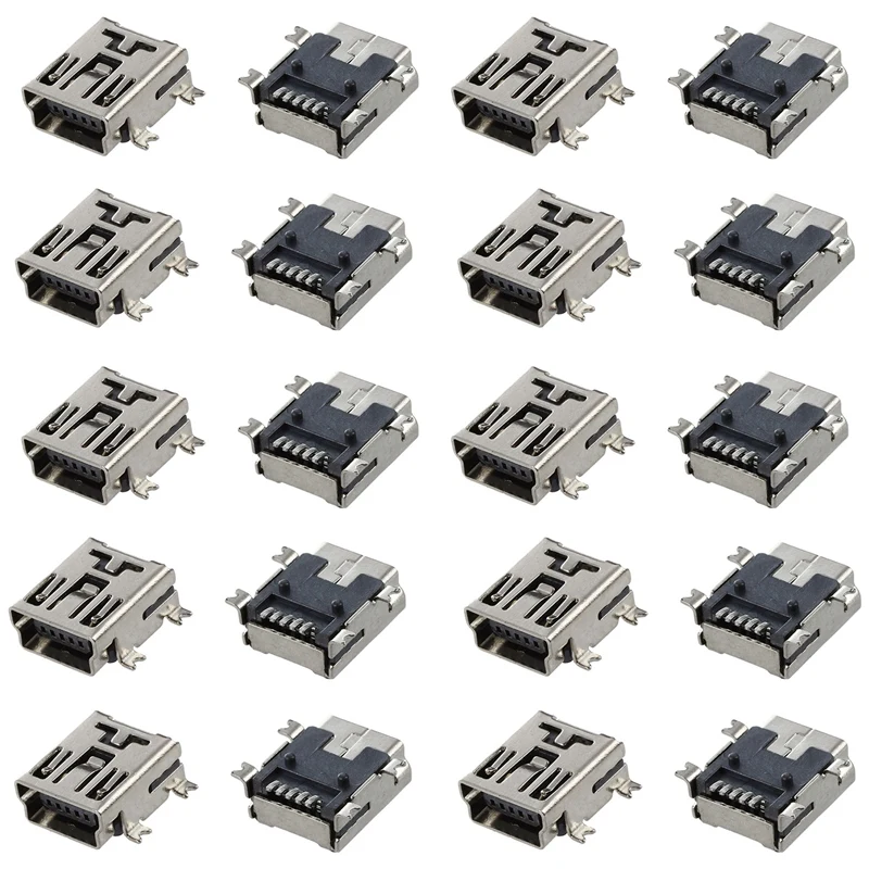 Hot-2X-Replacement-Mini-USB-Type-B-Female-5-Pin-PCB-Board-Mount-Jack ...