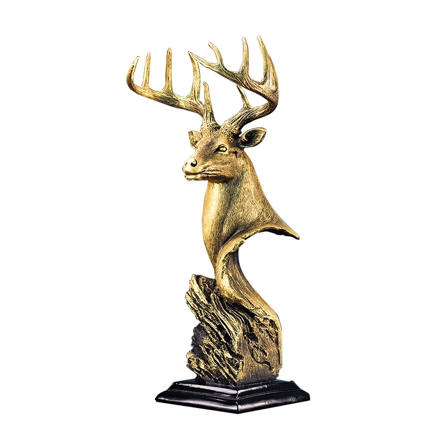 Decorative-Copper-Deer-Head-Statue-Or-Deer-Head-Sculpture-for-Rustic ...