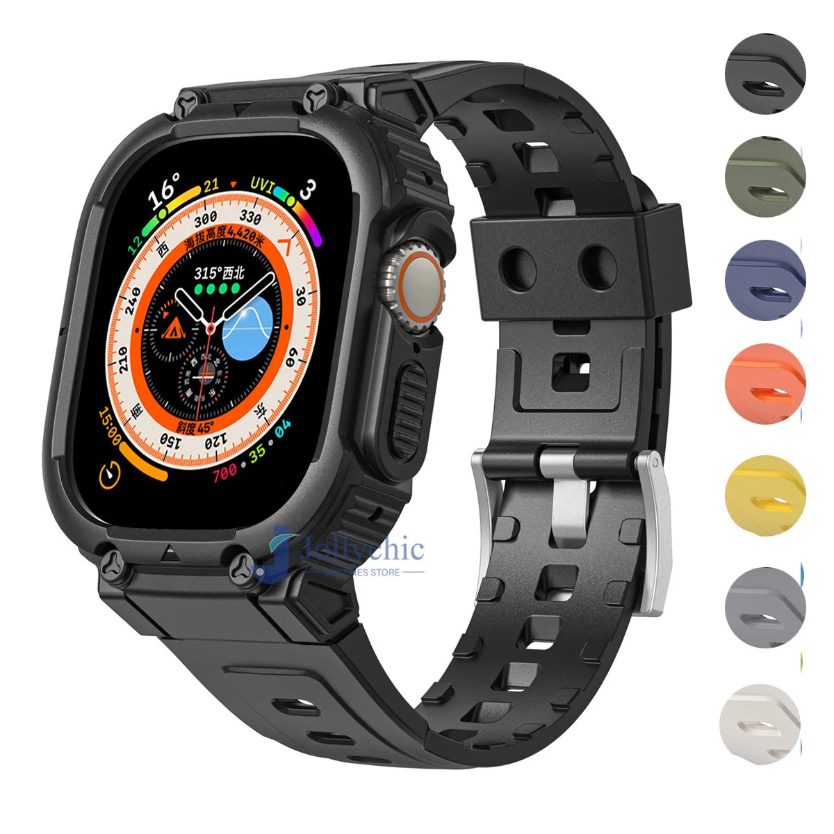 strap-case-for-Apple-Watch-Ultra-2-Band-49mm-44mm-42mm-38mm-40mm-Bumper ...