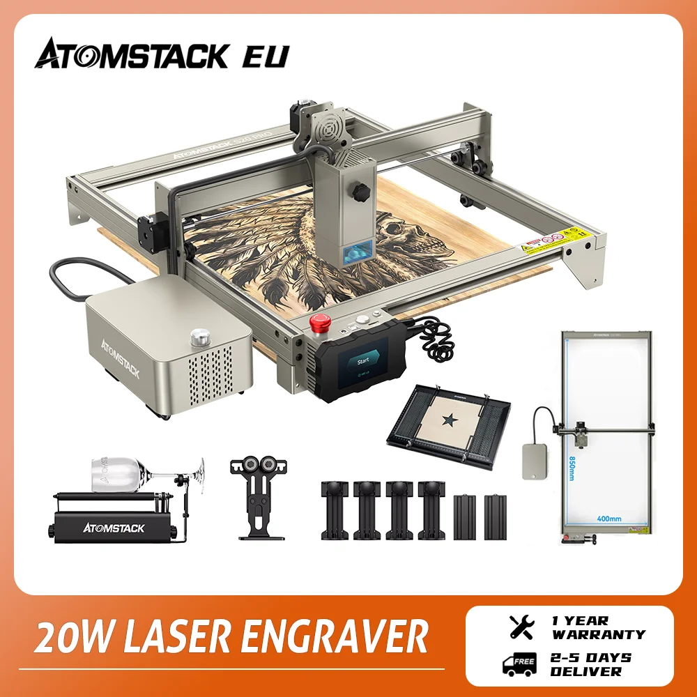 ATOMSTACK X20 A20 S20 Pro 130W Laser Engraver CNC Desktop Engraving ...