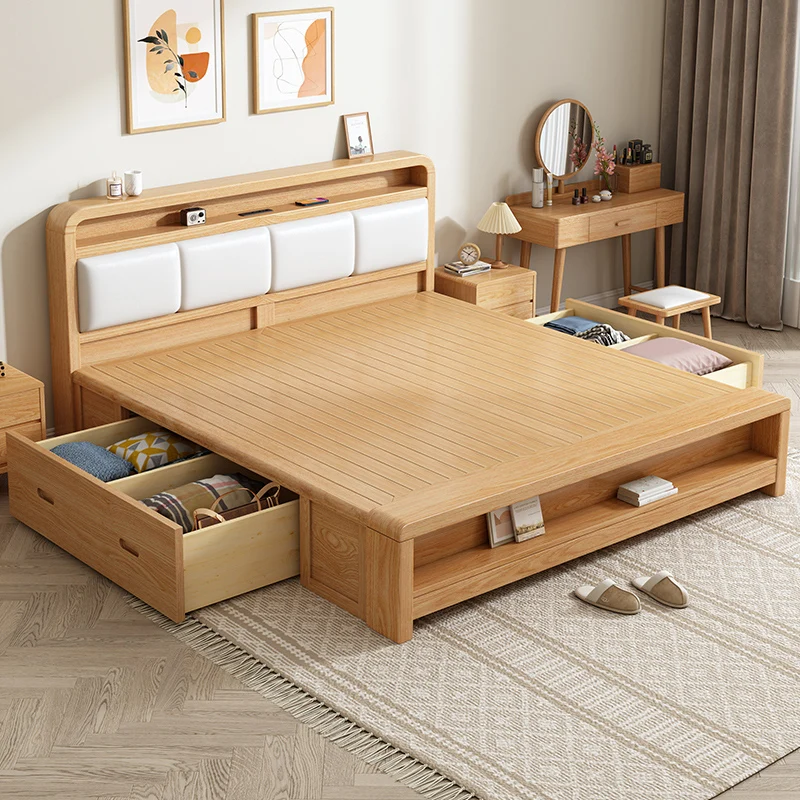Wooden Bed Designs With Storage