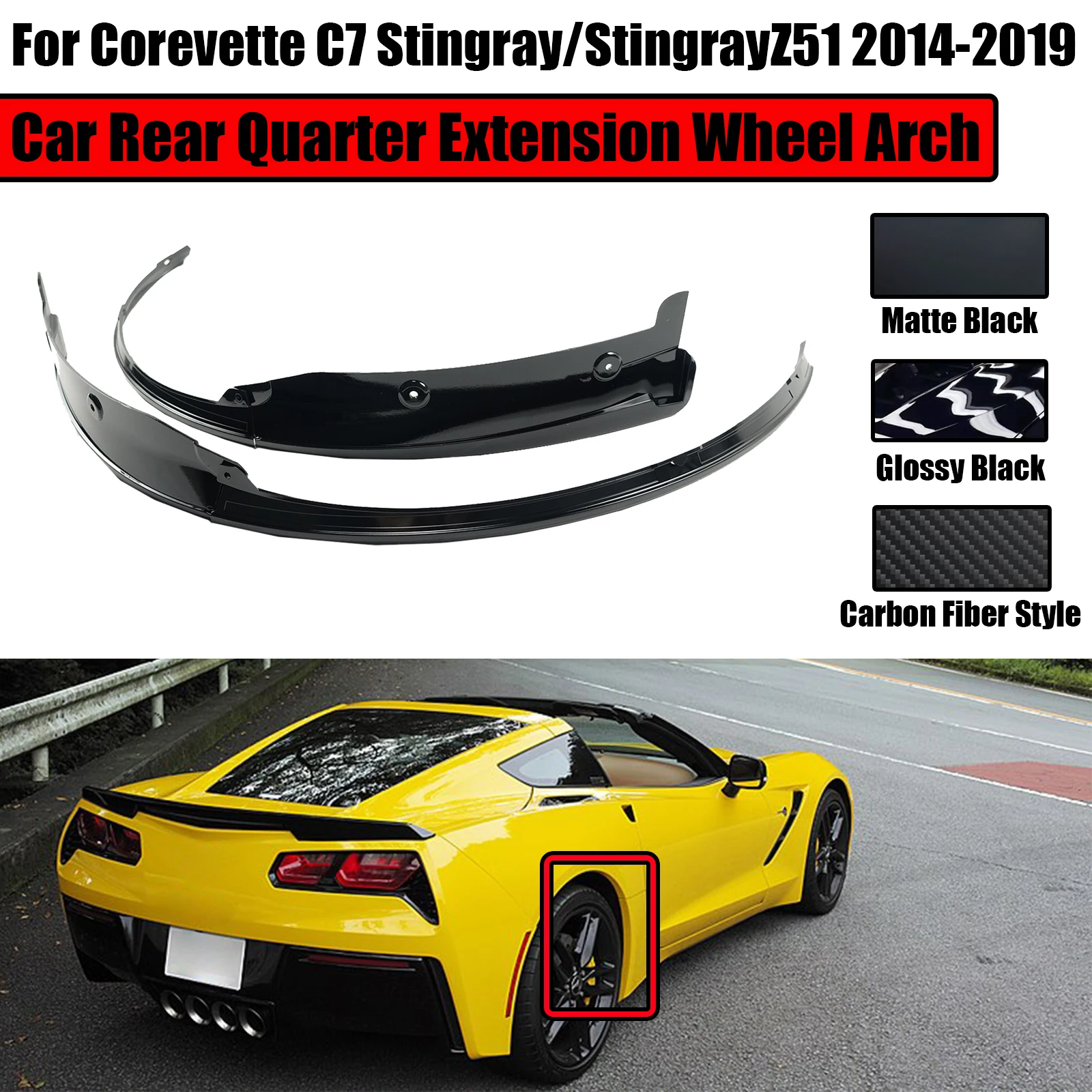 A-Pair-For-Chevrolet-Corevette-C7-Stingray-Stingray-Z51-2014-2019-Car ...