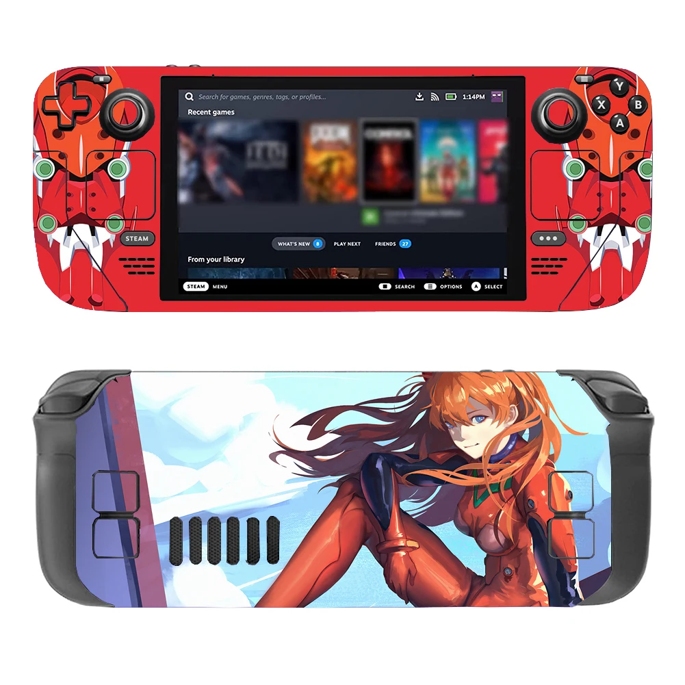 Generic Anime girl design for Steam Deck Console full Set Protective ...