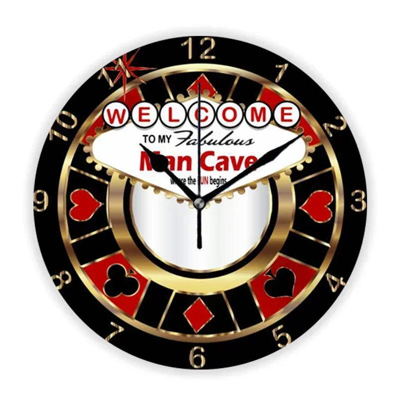 Luxury-Metallic-Gold-Las-Vegas-Man-Cave-Game-Wall-Clock-for-Casino ...