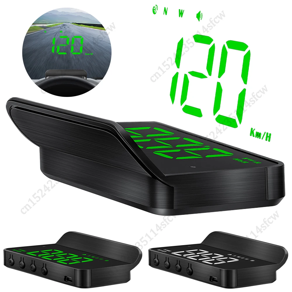 Car-HUD-Head-Up-Display-Smart-Digital-GPS-Speedometer-Monitor-On-Board ...