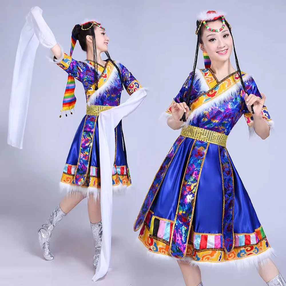 Mongolian-Female-Minority-Costume-Modern-Dance-Outfits-Tibetan-Dance-Costume-Traditional ...