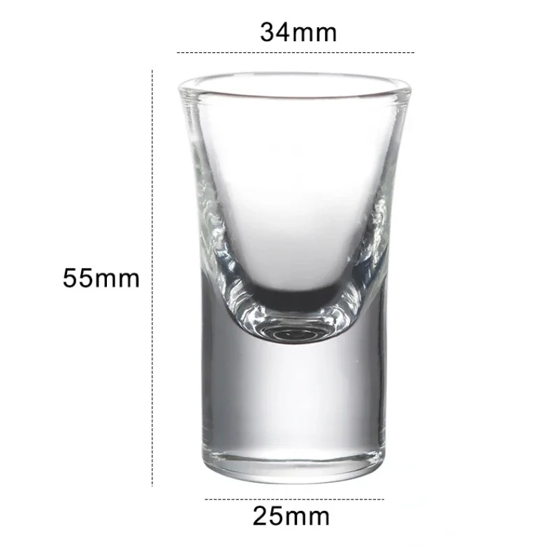 1pcs Shot Glass Spirits Cup 15ml Thickened Bottom Strong Liquor Bullet ...