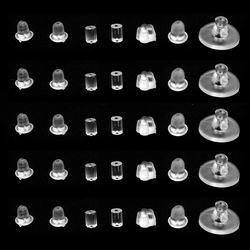 100-500Pcs-Soft-Silicone-Rubber-Ear-Backs-Stopper-Ear-Pins-Butterfly ...