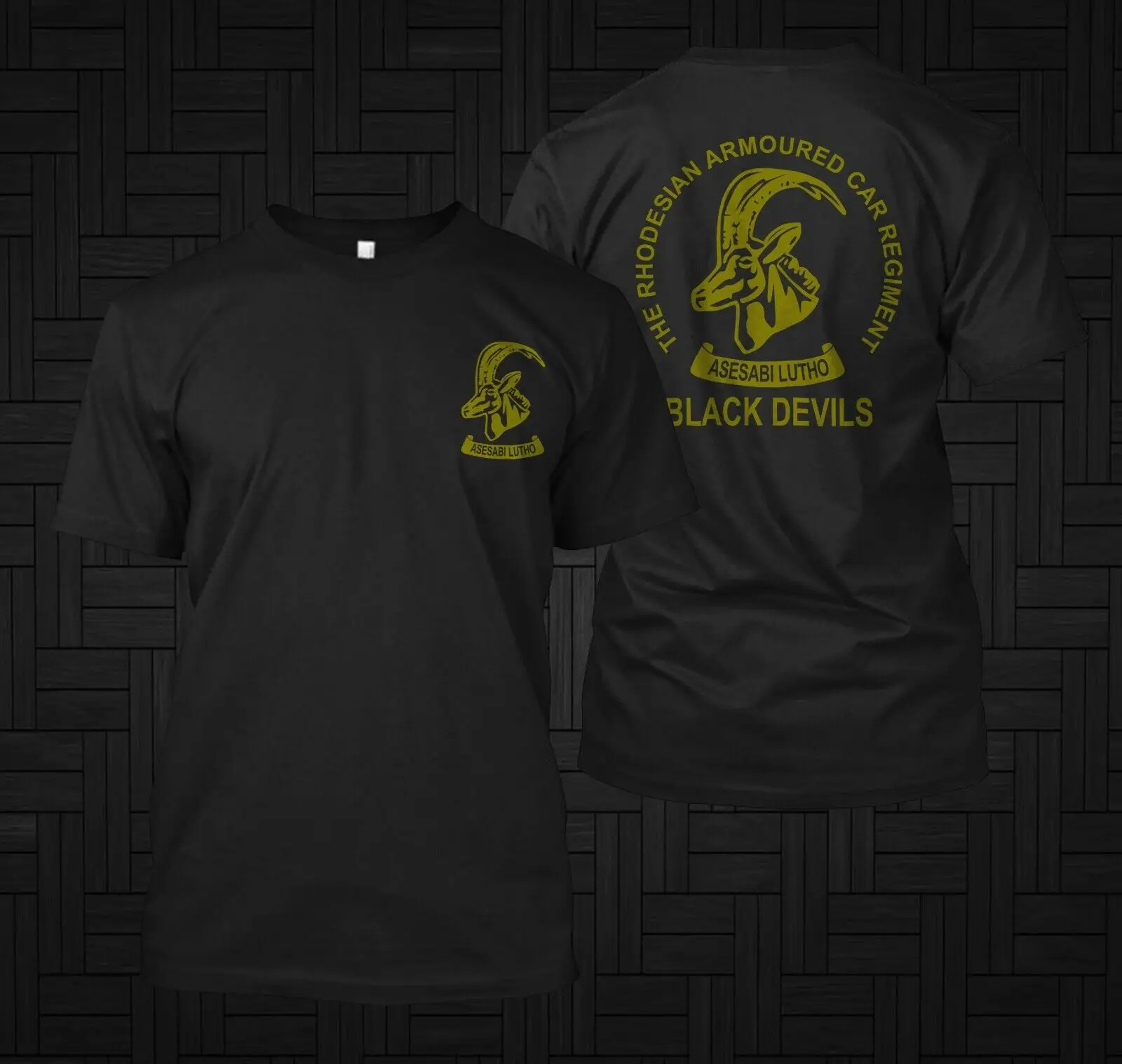 Rhodesian-Armoured-Car-Regiment-Corps-Black-Devils-Army-T-Shirt-Short ...