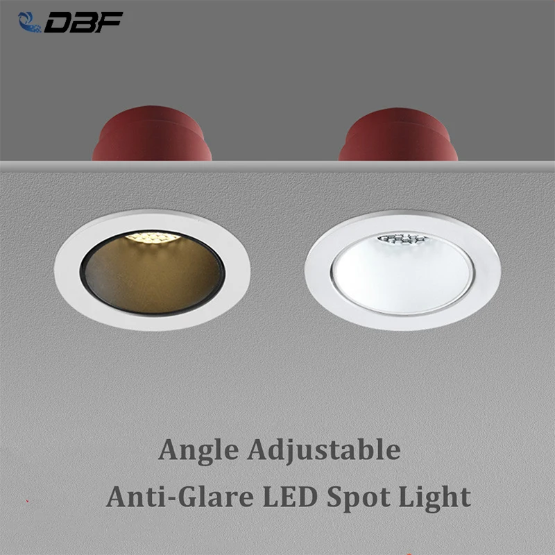 LED Recessed Downlight NO Glare Single/Double Head Angle Adjustable LED ...