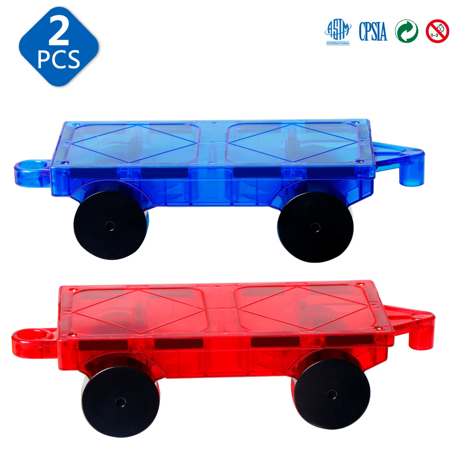 2 Piece Car Set Suitable for Magnetic Blocks Tiles, Expand and Enrich ...