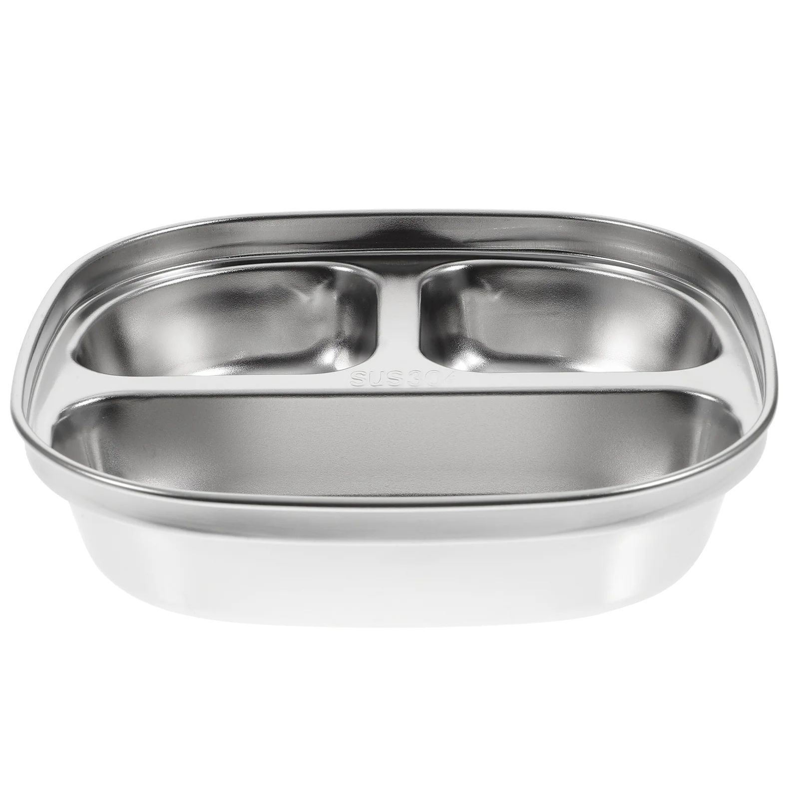 Plate-Plates-Divided-Steel-Tray-Stainless-Food-Dinner-Trays-Compartment ...