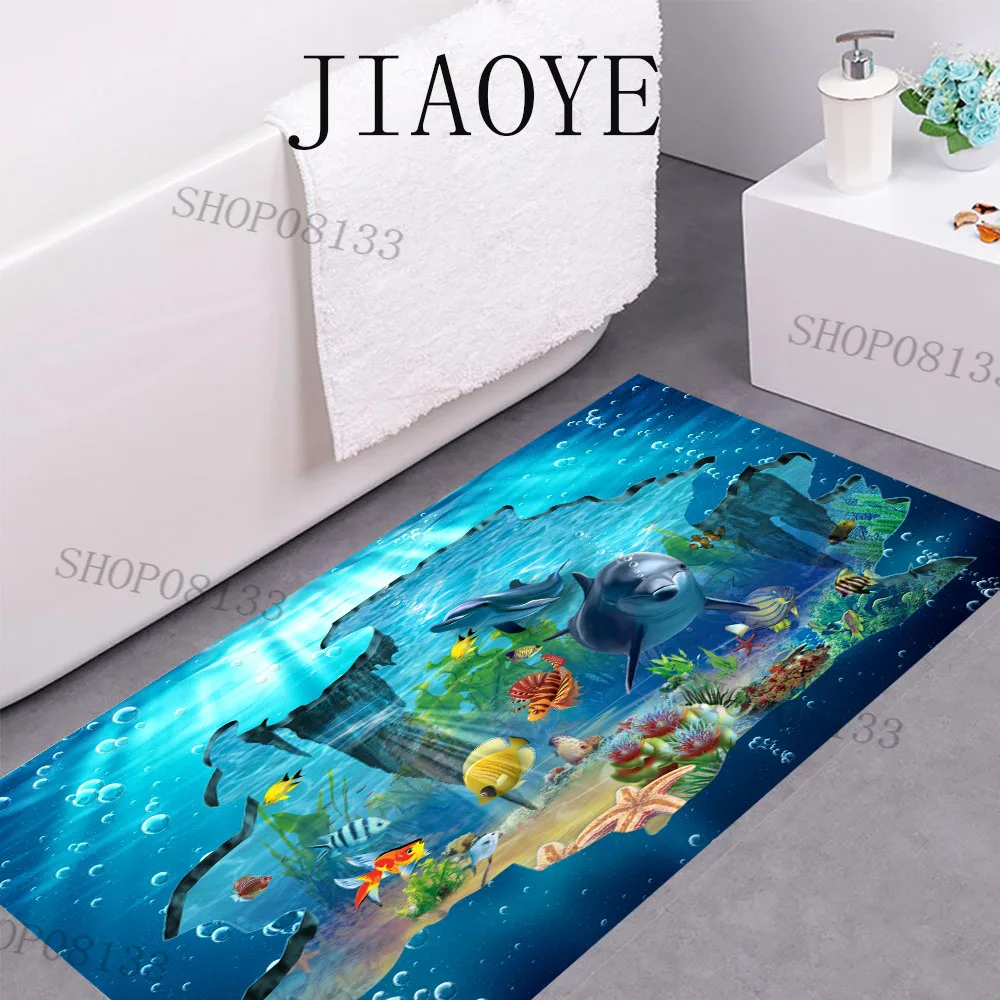 Custom-underwater-dolphin-animal-Floor-Sticker-Waterproof-Removable ...