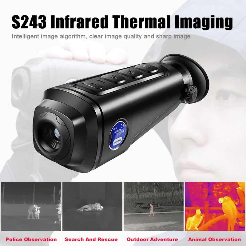 Dali câmera térmica s243 de imagem térmica câmera monocular para visão noturna infravermelho ...
