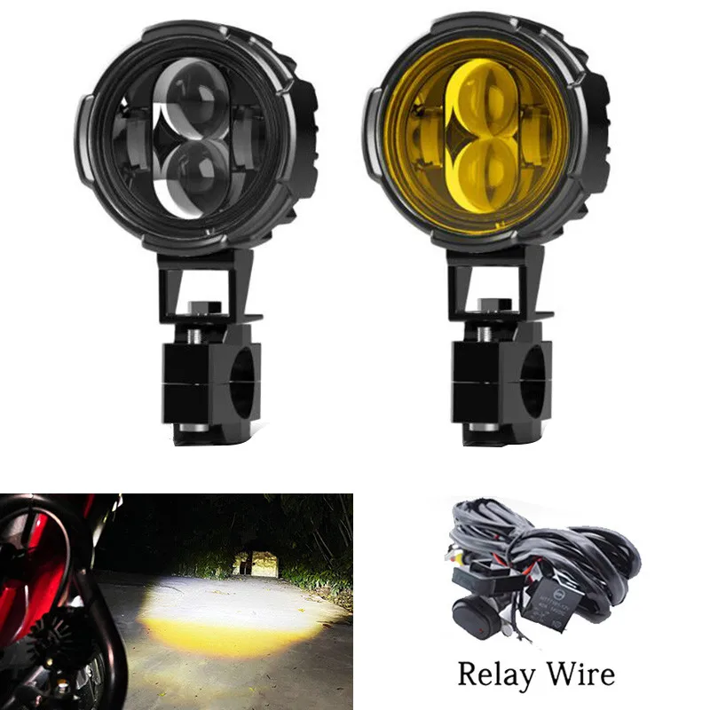 Motorcycle Auxiliary LED Fog lights Spotlight For BMW R1200GS F800GS For Yamaha MT07 MT09 For ...