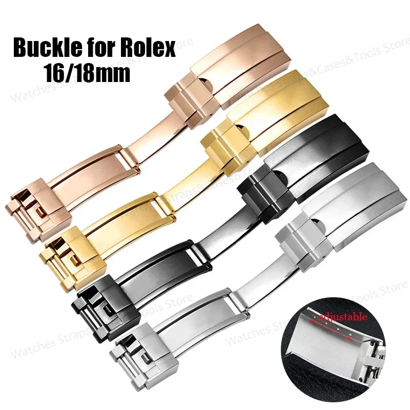 Stainless-Steel-16mm-18mm-Watchband-Clasp-Buckle-for-Rolex-for-DAYTONA ...