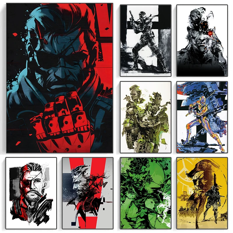 Classic-Metal-Gear-Solid-MGS-Video-Game-Canvas-Painting-Wall-Art-Poster ...