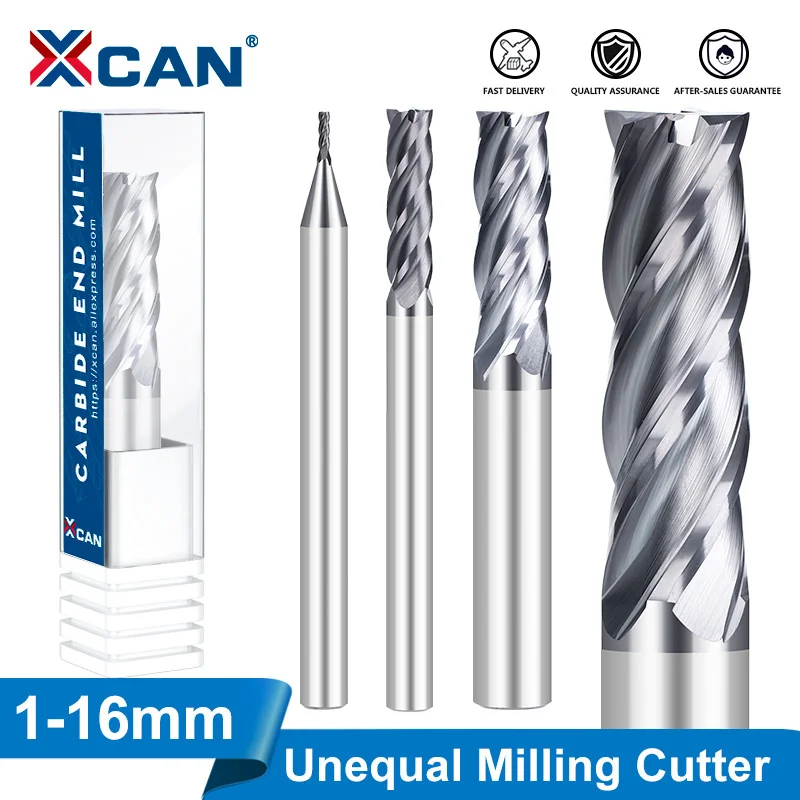 XCAN-Carbide-Endmill-4-Flute-Milling-Cutter-with-Unequally-Spaced-Teeth ...