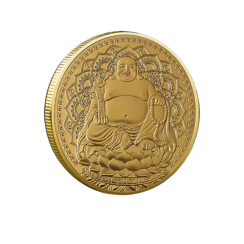 Smiling-Buddha-Lucky-Coin-Buddhism-Maitreya-Buddha-Commemorative-Coin ...