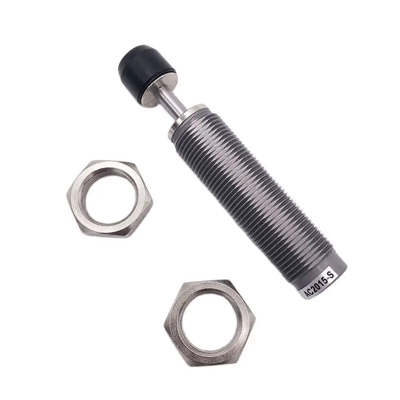 공압 실린더 완충기, AC 시리즈, AC0806, AC1005, AC1008, AC1210, 캡 포함, 자체 보상 완충기 버퍼