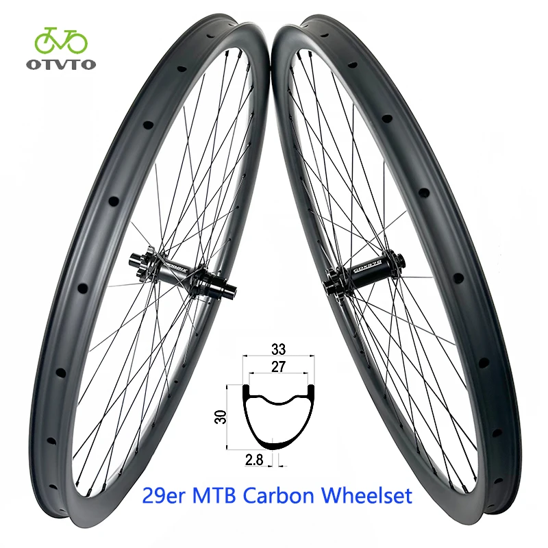 Carbon-Wheelset-MTB-29-Mountain-Bicycle-Rim-Tubeless-30mm-Depth-33mm ...