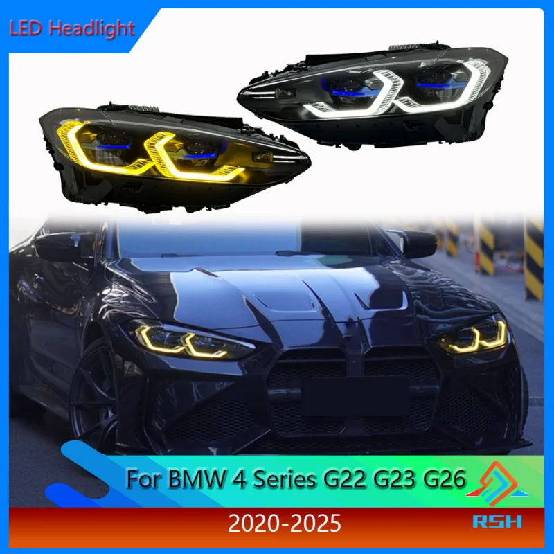 For BMW 4 Series G22 G23 G26 M4 Modified LED Laser Headlight Assembly ...