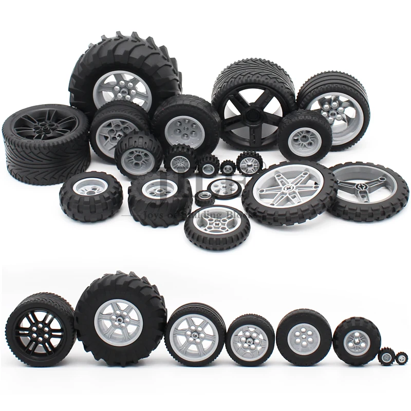 MOC-Technical-Tire-Wheel-Hub-DIY-Bricks-Car-Truck-44309-70695-15413 ...