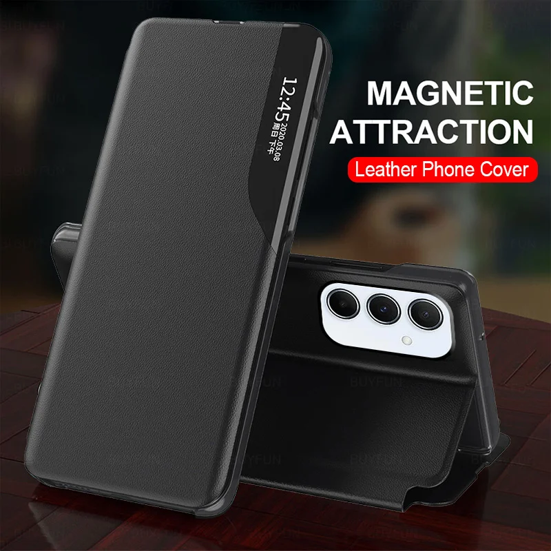 Samsun-A-55-35-25-case-flip-leather-back-cover-For-Samsung-Galaxy-A55 ...