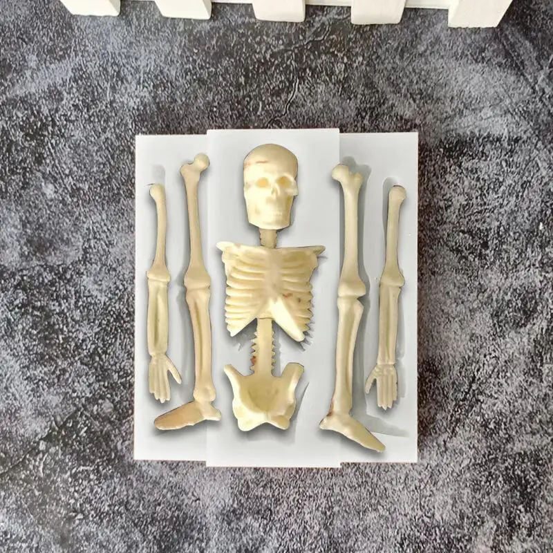 Skeleton-Halloween-Skeleton-Body-Silicone-Mold-Kitchen-DIY-Cake-Baking ...