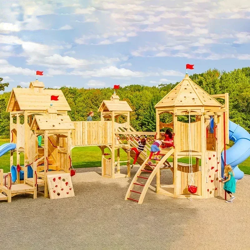 Wooden-Kindergarten-Indoor-Outdoor-Children-Playground-Equipment-Set ...