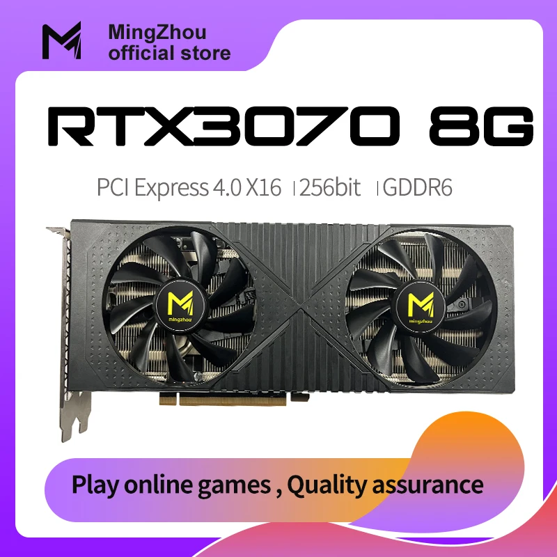 mingzhou Graphics Card RTX 3070 8GB NVIDIA GPU GDDR6 256bit HDMI*1 DP*3 ...